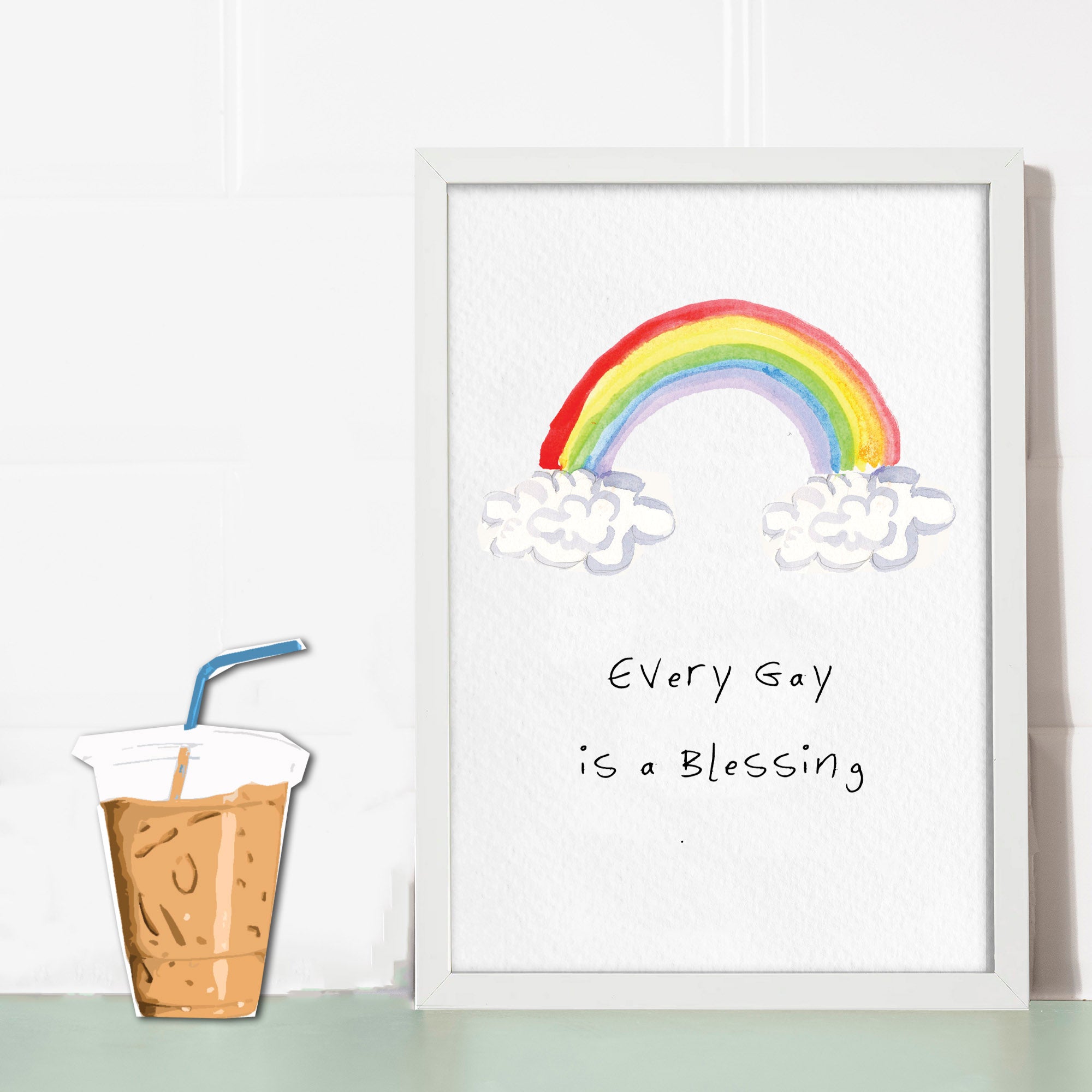 Every Gay Is A Blessing Print | Pride Merch – WeirdWatercolours
