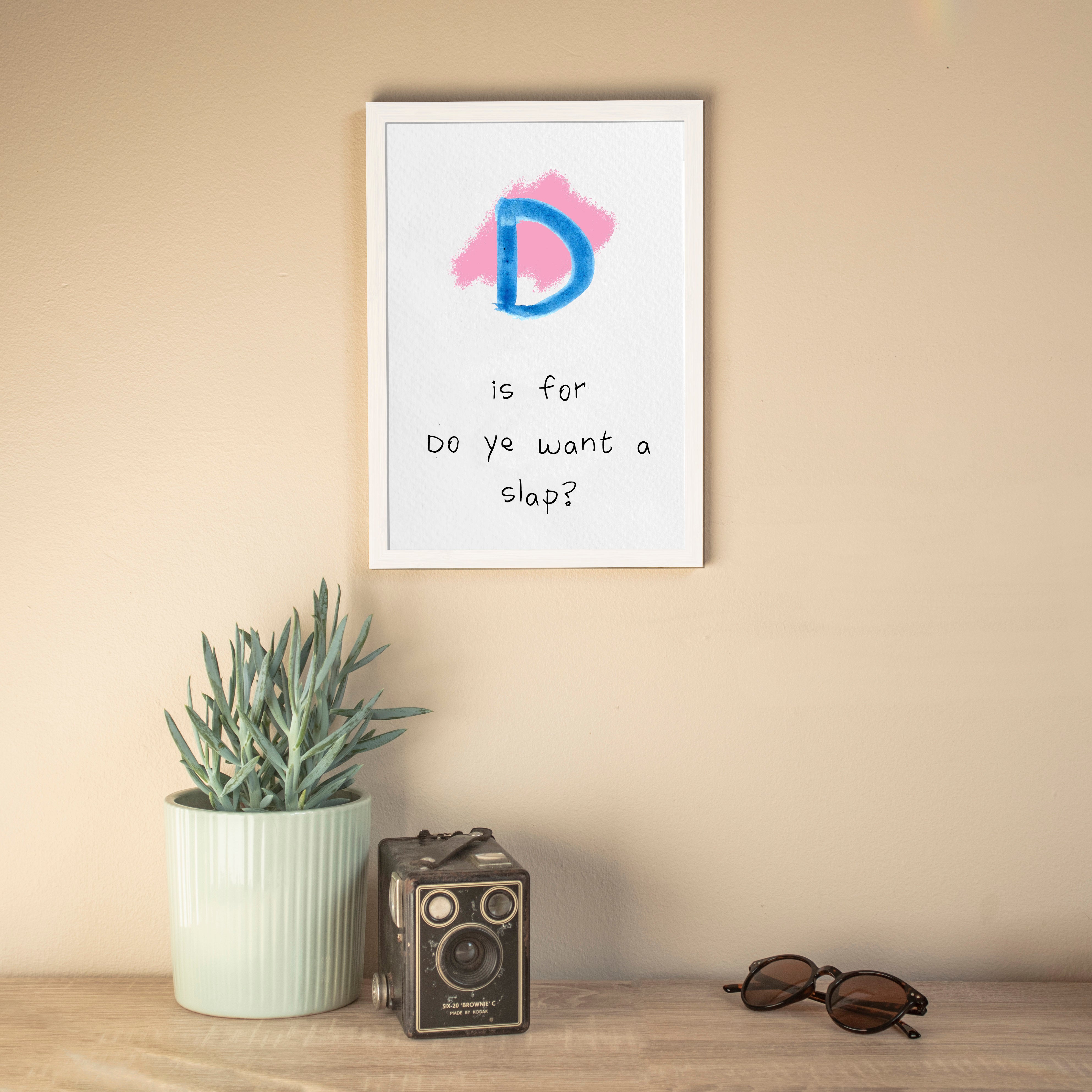 Alphabet Print | D is For – WeirdWatercolours