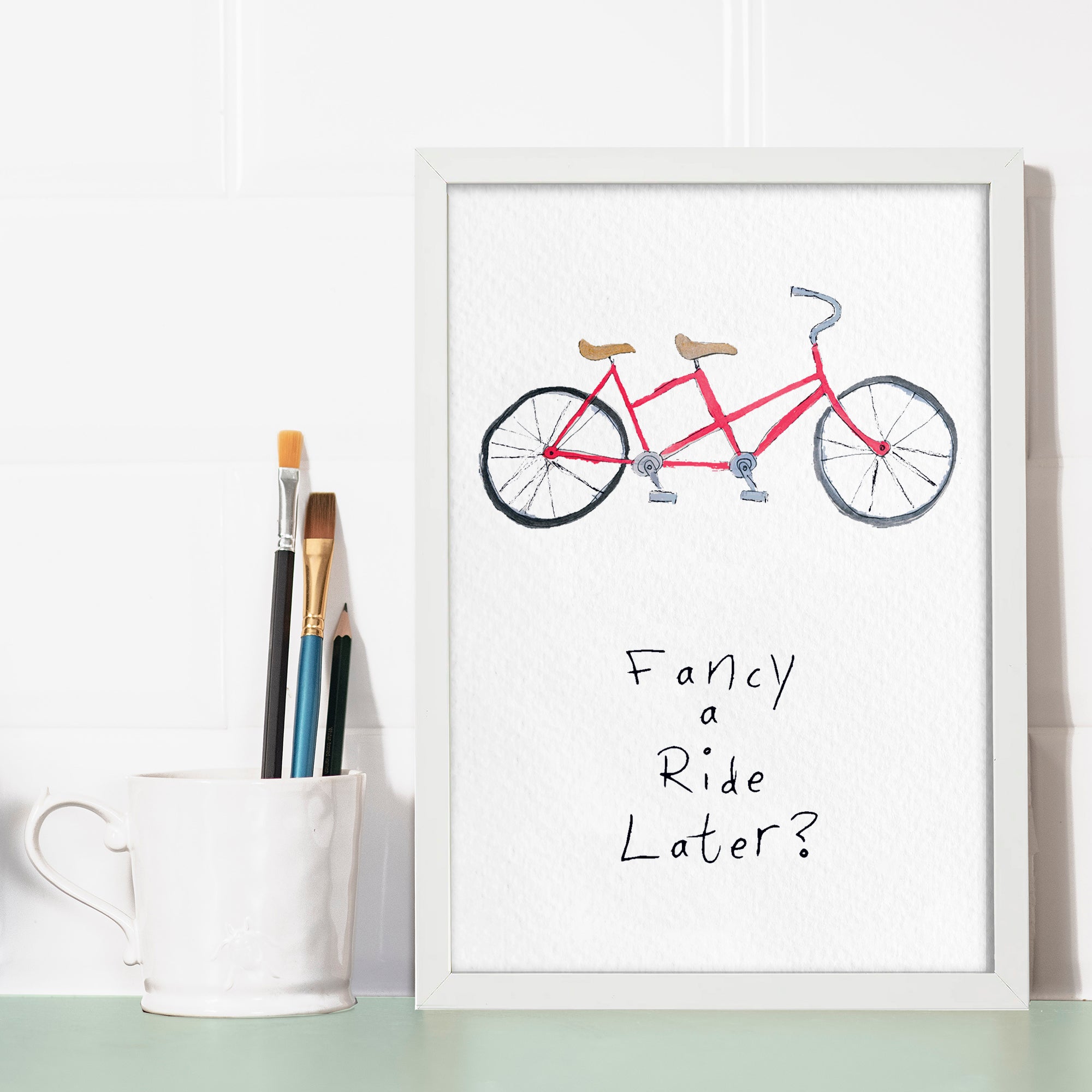 Fancy A Ride Print – WeirdWatercolours